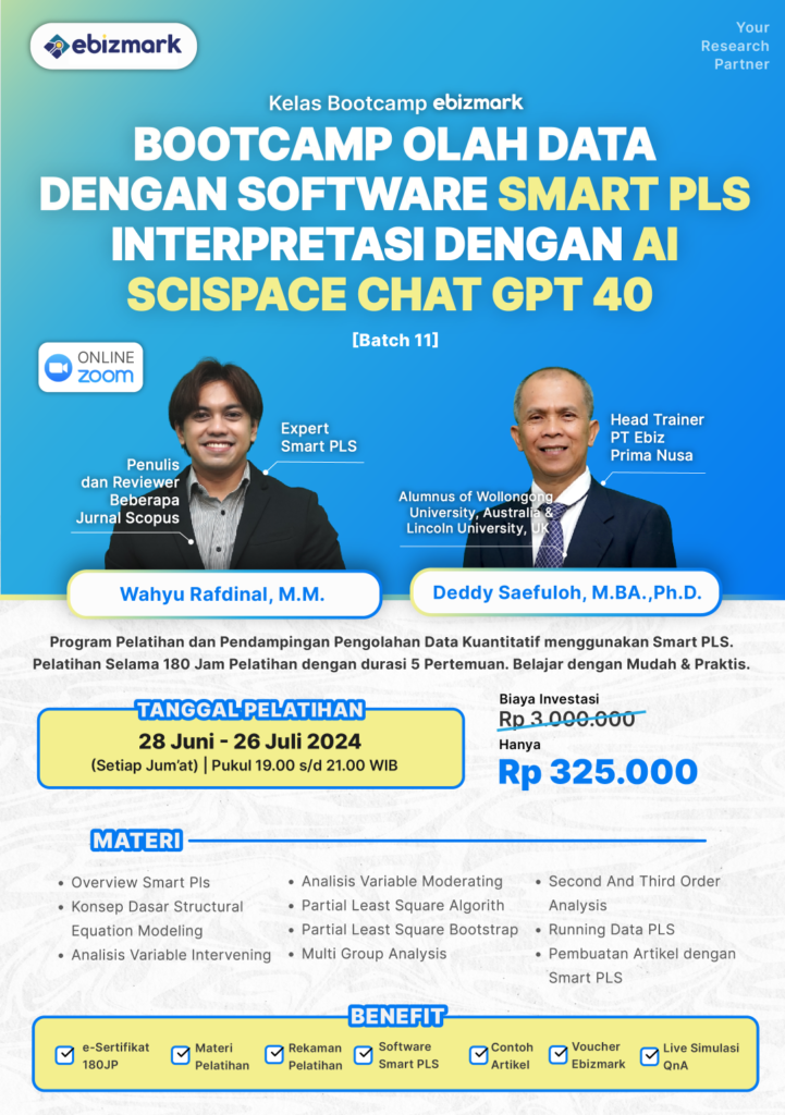 Pelatihan Smart PLS + AI - Ebizmark